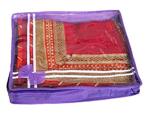 Purple Premium Single Saree Cover 12 Pcs Combo