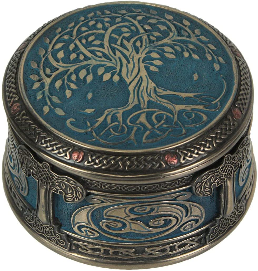 Spiritual Tree of Life Trinket Box with Bronze Finishing