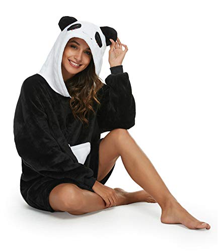 Wearable Blanket Sweatshirt Unisex Panda Hoodie Oversized