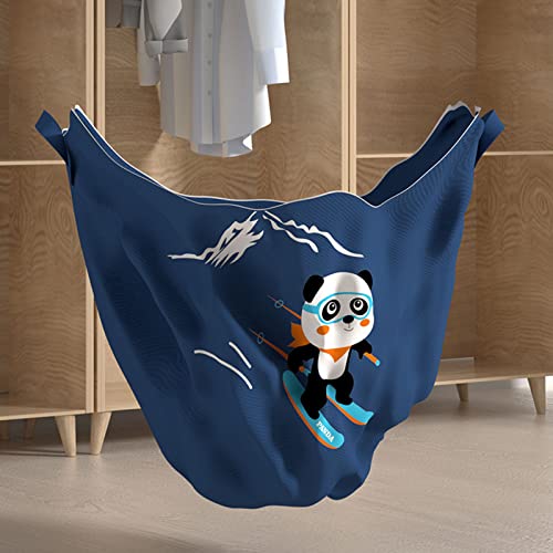 Large Capacity Clothes Quilts Storage Bag, Good Look & Durable Wardrobe Sorting Storage Box Portable Storage Bag Zipper Cup Storage Bag (100L One Piece)