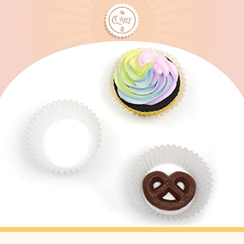 1000pcs White Cupcake Liners Muffin Linner No Smell, Food Grade Baking Cups(Standard Size)qiqee