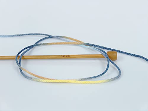 250 gr ICE YARNS Macrame Cotton Print (80% Cotton) Yarn Blue Shades Yellow Shades