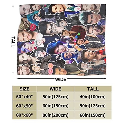 Blanket Adam Lambert Soft and Comfortable Warm Fleece Blanket for Sofa,Office Bed car Camp Couch Cozy Plush Throw Blankets Beach Blankets