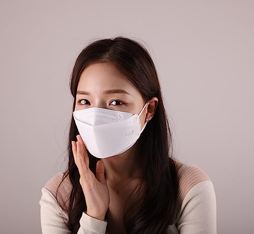 PUREMATE [30 Packs Made in Korea KF94 Face Mask White Black Individual Wrapped Filter Efficiency ≥ 94% (Medium(Pack of 30), White)