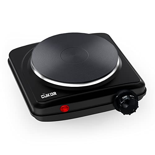 CUKOR Hot Plate for Candle Making,Electric Single Burner for Cooking, Portable Electric Stove, Electric Cooktop, Portable Electric Stove, Countertop burner 1200Wļ¼Compatible with All Cookwares
