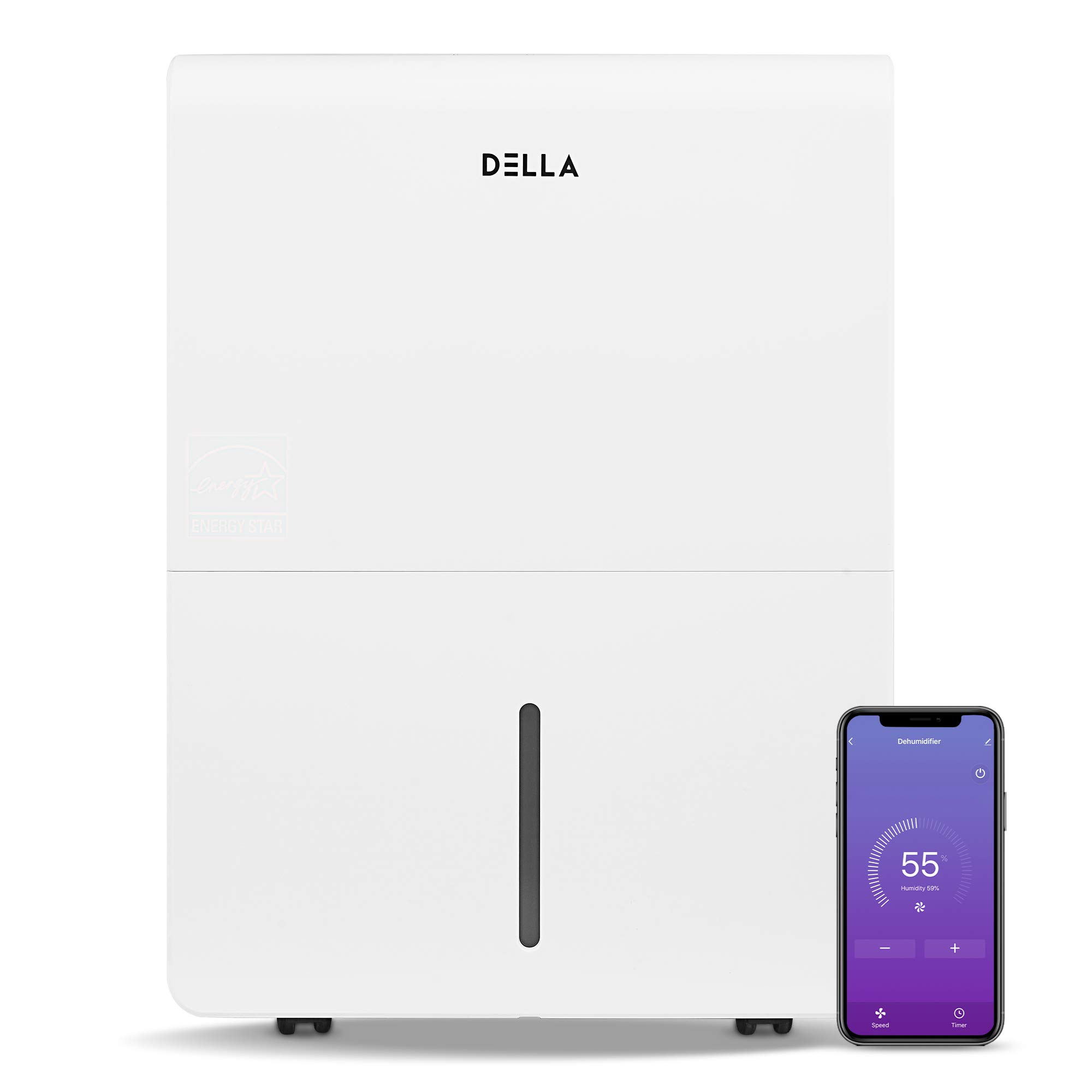 DELLA 3000 Sq. Ft Smart Dehumidifier WIFI, 35 Pint DOE (Previously 50 pint), 115V Energy Star Appliance, Ideal for Basements, Large & Medium Rooms, and Bathrooms