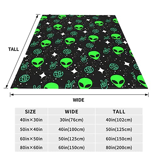 Green Throw Blanket Soft Fleece Blanket All Season Lightweight 50"X 40" Throw Blanket fit Couch Sofa