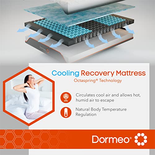 Dormeo Recovery 10" Queen Mattress with Signature Recovery Foam and Pressure Relieving Octaspring Technology, Medium Feel Queen Size Mattress - 80” L x 60” W x 10” H