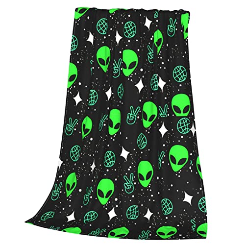 Green Throw Blanket Soft Fleece Blanket All Season Lightweight 50"X 40" Throw Blanket fit Couch Sofa