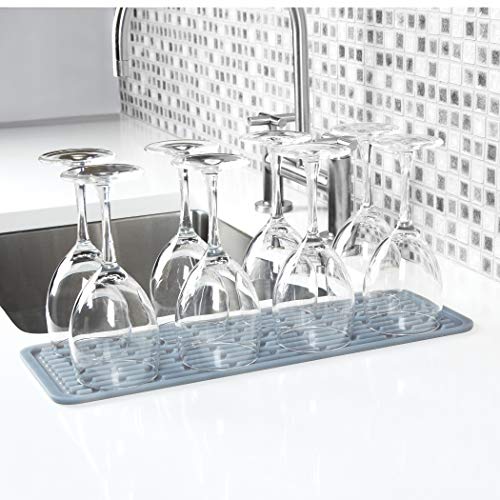 OXO Good Grips Silicone Stemware Drying Mat, Gray