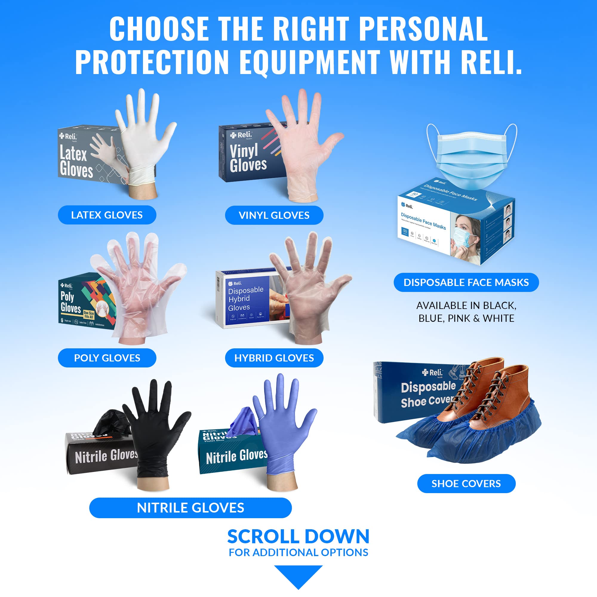 Reli. Latex Gloves, Small (110 Count) | Disposable | Powder-Free | White Gloves, Non-Sterile | All Purpose - Cleaning, Automotive, Cooking, Industrial, Laboratory | Single Use (Small)