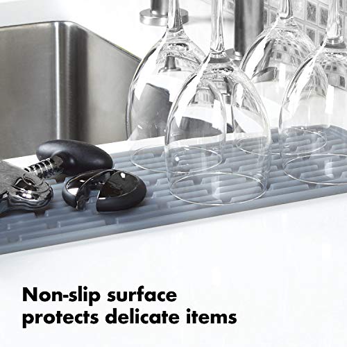 OXO Good Grips Silicone Stemware Drying Mat, Gray