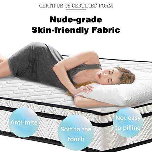 Memory Foam Mattress 8 inch Box Spring Mattress Medium Firm Mattresses for Cool Sleep & Pressure Relief(Twin XL)