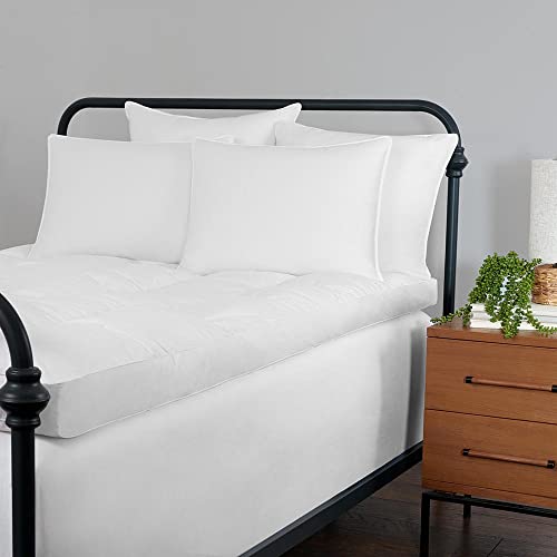 Standard Textile Down Featherbed, White, Queen