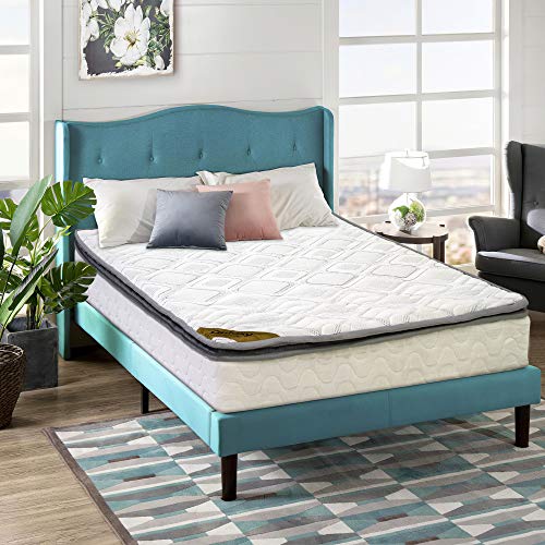 Spinal Solution 9-Inch Medium Firm Foam Encased Pillowtop Pocketed Coil Innerspring Fully Assembled Mattress, Good For The Back Twin White
