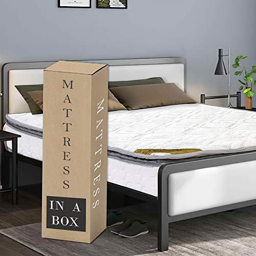 Spinal Solution 9-Inch Medium Firm Foam Encased Pillowtop Pocketed Coil Innerspring Fully Assembled Mattress, Good For The Back Twin White