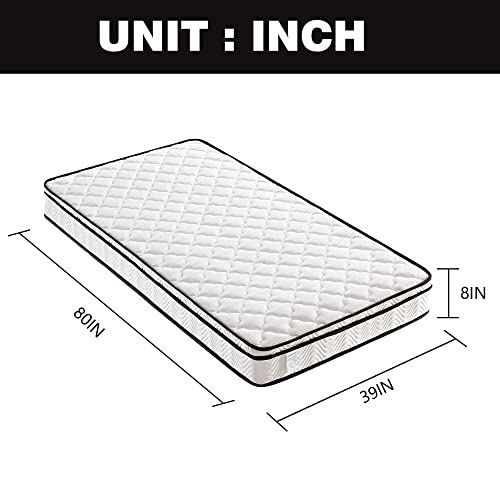 Memory Foam Mattress 8 inch Box Spring Mattress Medium Firm Mattresses for Cool Sleep & Pressure Relief(Twin XL)