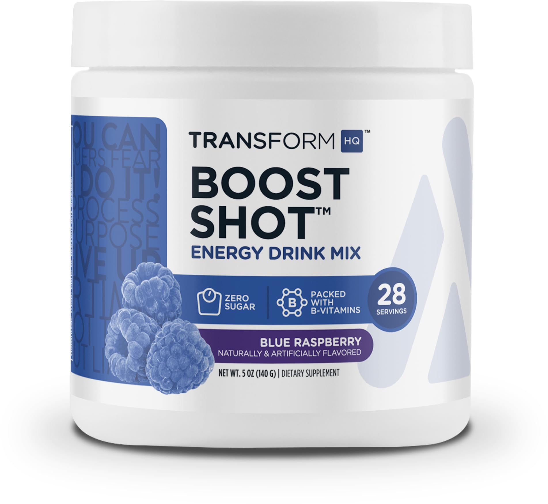 TransformHQ Everyday Boost Shot 28 Servings (Blue Raspberry) - Non-GMO, Gluten-Free, Powder