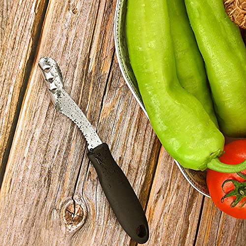 2PCS Jalapeno Pepper Corer, Stainless Steel Soft Grip Jalapeno Corer, Core Deseeder for Jalapenos, Chilis, Banana, Bell Peppers, Zucchini, Cucumber