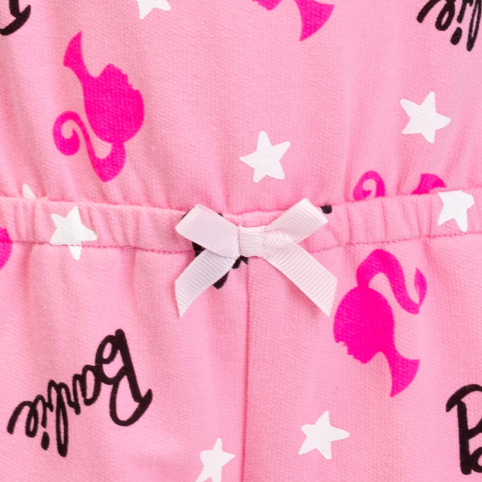 Barbie Toddler Girls French Terry Sleeveless Romper Pink 4T