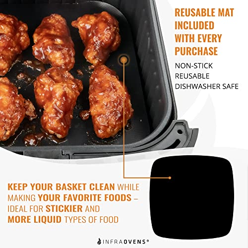 Air Fryer Liners Compatible with Bella, Chefman, Comfee, Cosori, Dash, Nuwave® Brio, Philips and More | Unbleached Air Fryer Parchment Paper Sheets, Pre-Cut 100pcs