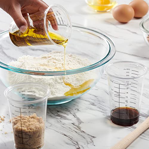 [25 Count - 10 oz.] Multipurpose Disposable Plastic Measuring Cups - Baking, Cooking, Epoxy Resin, Mixing & Measuring Cups