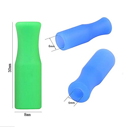 100pcs Straws Tips Reusable Silicone Straws Covers Food Grade Silicone Mouth Pieces Single Wrapped 6MM Outer Diameter Straws Tips Covers Silicone Tips for Metal Straws Stainless Steel Straws