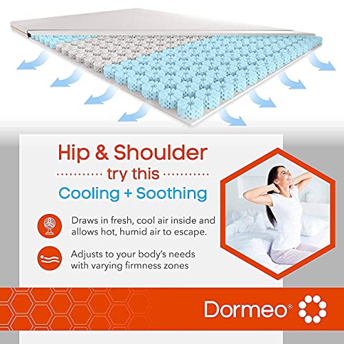The Premium Mattress Topper by Dormeo (RV Short Queen) and True Evolution Pillow Bundle
