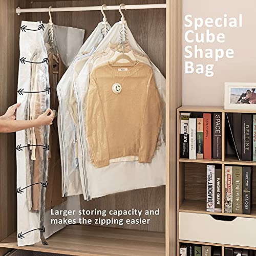 TAILI Hanging Vacuum Storage Bags Variety 6 Pack and Cube Vacuum Storage Bags 8 Jumbo Pack