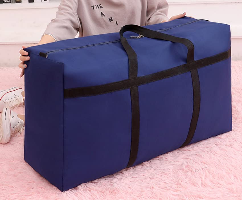 JMMBY Thickened Extra Large Storage Bag with Zippers & Carrying Handles,28 gallon,Moving Bags for household or travel.Waterproof fabric (3 Pack)