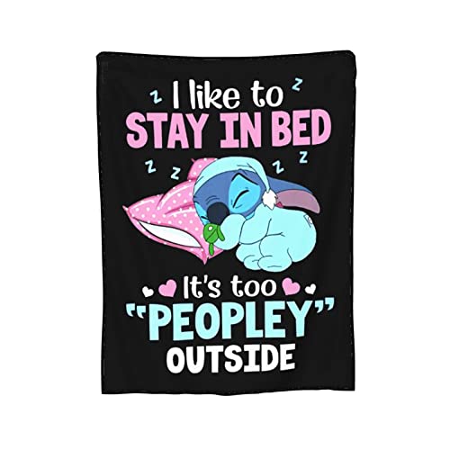 MANMAT Cartoon Throw Blanket Lightweight Cozy Couch Bed Super Soft and Warm Flannel Fleece Microfiber Throws Blankets for All Seasons 50''x40''