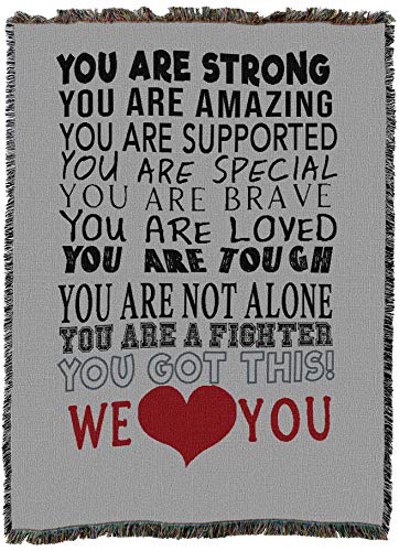 Pure Country Weavers You are Strong You Got This Blanket - Gift Tapestry Throw Woven from Cotton - Made in The USA (72x54)