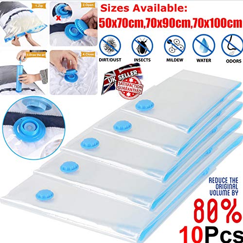 DOITOOL 1PCS Vacuum Storage Bag, Space Saving Clothes Storage Bag, New Simple Style Sealed Storage Bag, Compress Bag for Clothing, Duvets, Pillows, Bedding, Curtains, Travelling (60x80cm)