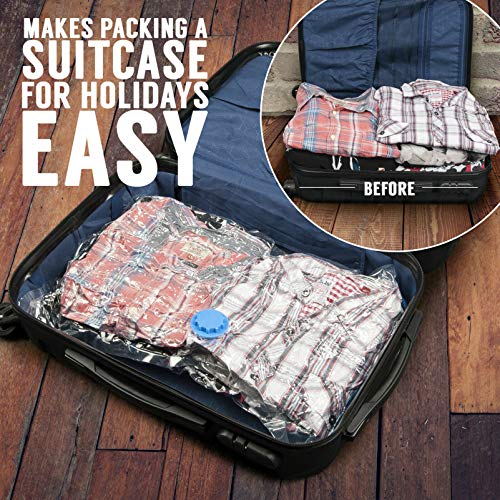 DOITOOL 1PCS Vacuum Storage Bag, Space Saving Clothes Storage Bag, New Simple Style Sealed Storage Bag, Compress Bag for Clothing, Duvets, Pillows, Bedding, Curtains, Travelling (60x80cm)