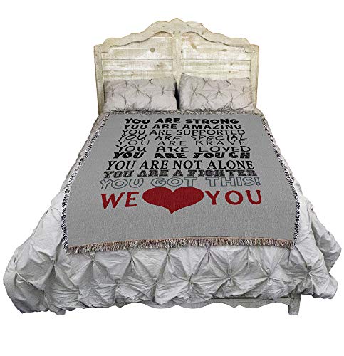 Pure Country Weavers You are Strong You Got This Blanket - Gift Tapestry Throw Woven from Cotton - Made in The USA (72x54)