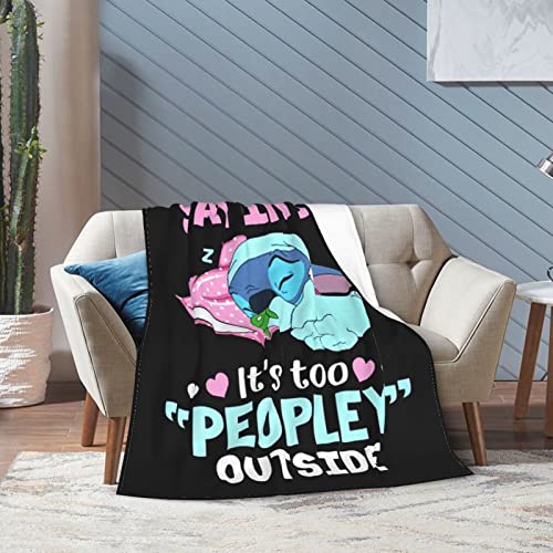 MANMAT Cartoon Throw Blanket Lightweight Cozy Couch Bed Super Soft and Warm Flannel Fleece Microfiber Throws Blankets for All Seasons 50''x40''