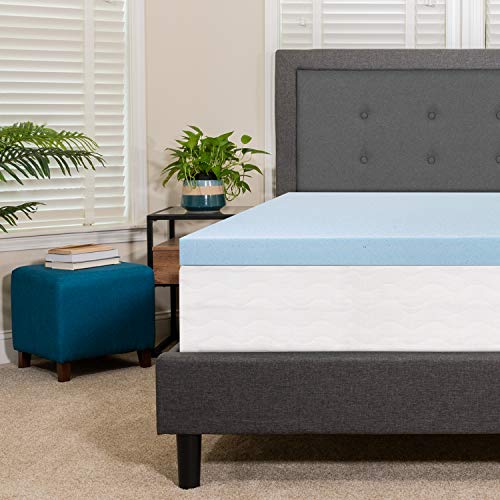 EMMA + OLIVER 3" Cool Gel Infused Cooling Memory Foam Mattress Topper - Twin