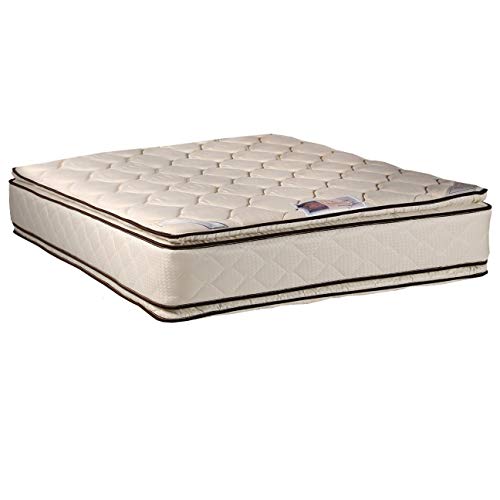 Coil Comfort Two-Sided Pillow Top Queen Mattress Only with Mattress Cover Protector Included - Fully Assembled, Orthopedic, Good for Your Back, Longlasting Comfort by Dream Solutions USA