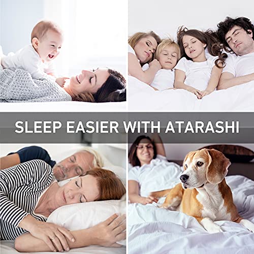 Atarashi 3 Inch Thick Mattress Topper King,400TC Pillow Top Mattress Topper,Soft Cotton Mattress Pad Cover,Breathable & Plush Down Alternative Fill,Fit to 8”-21” Mattress,Gray