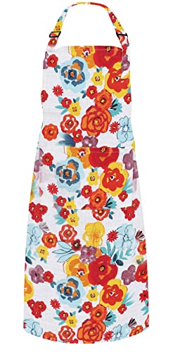 RUVANTI Cotton Enrich Cute Aprons for Women with Pockets Adjustable upto XXL, Cooking, Kitchen, Server, Chef Apron