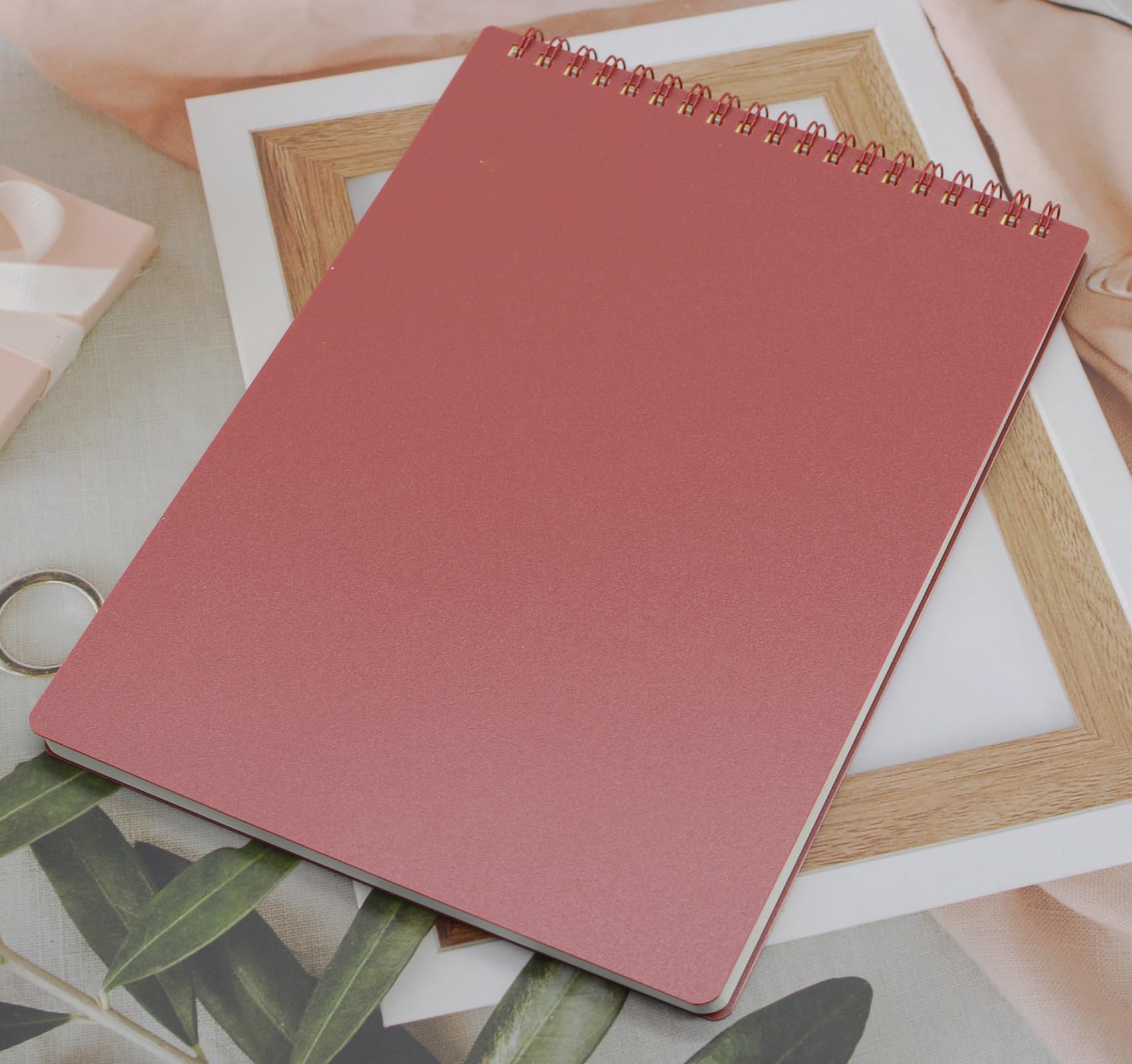 Yansanido Top Bound Spiral Notebook, 4 Pcs 4 Color 9.8 Inch x 6.9 Inch B5 Size Thick Plastic Hardcover 7mm College Ruled Paper 80 Sheets (160 Pages) Journal for School and Office Supplies (4 Pcs B5)