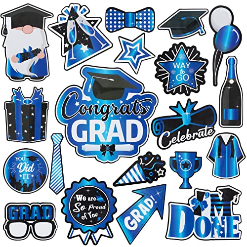 20Pcs Graduation Car Magnet Decors Class of 2023 Blue Graduation Refrigerator Magnets We are So Proud of You Graduation Magnets Stickers Grad Party Favors for Car School Office Whiteboard Home Decor