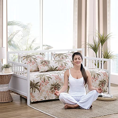 Tommy Bahama - Daybed Set, Cotton Bedding with Matching Shams & Pillow Cover, Lightweight Home Decor for All Seasons (Bonny Cove Beige, Daybed)