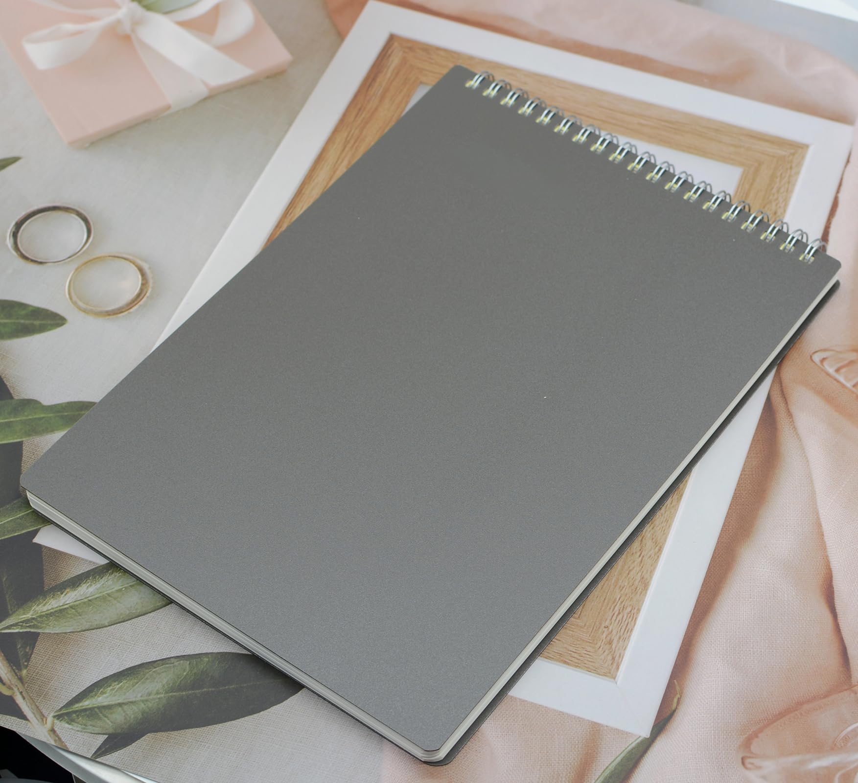 Yansanido Top Bound Spiral Notebook, 4 Pcs 4 Color 9.8 Inch x 6.9 Inch B5 Size Thick Plastic Hardcover 7mm College Ruled Paper 80 Sheets (160 Pages) Journal for School and Office Supplies (4 Pcs B5)