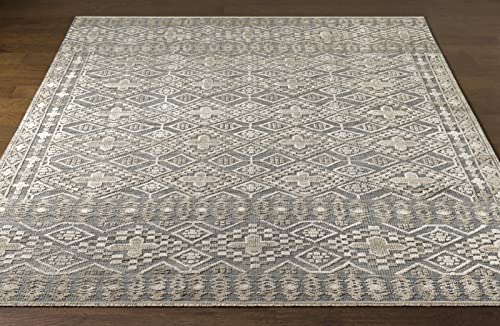 Mark&Day Area Rugs, 8x10 Haalweide Traditional Medium Gray Area Rug, Grey Cream Carpet for Living Room, Bedroom or Kitchen (8' x 10')
