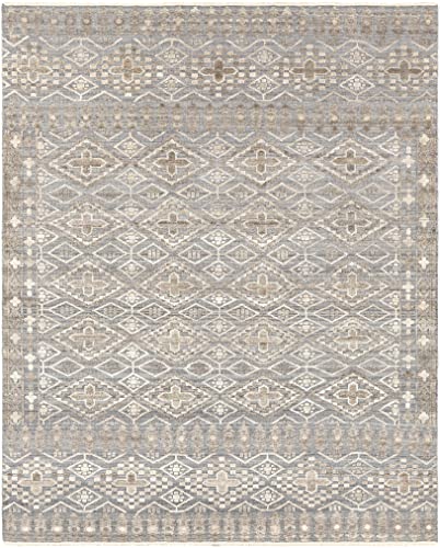 Mark&Day Area Rugs, 8x10 Haalweide Traditional Medium Gray Area Rug, Grey Cream Carpet for Living Room, Bedroom or Kitchen (8' x 10')