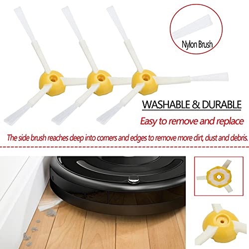 Replacement parts Compatible for iRobot Roomba 675 677 671 655 645 Robotics,Filter,Side Brush,Bristle and Flexible Beater Brush, Cleaning Tool and Screw