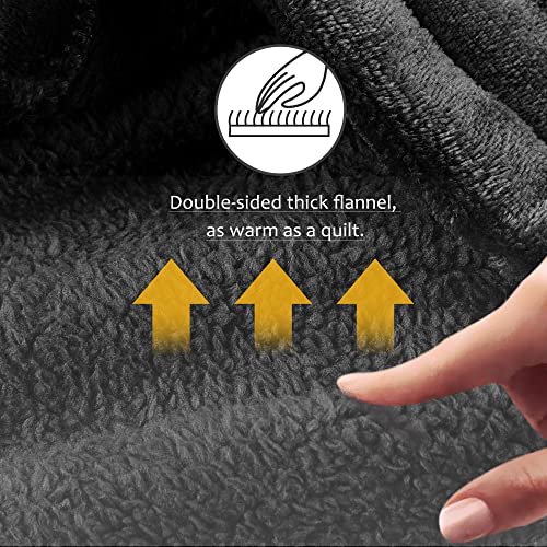 FUSSEDA Oversized Wearable Blanket Sweatshirt, Super Thick Warm Fleece Cozy Sherpa Hooded with Pockets and Sleeves Snuggie Gift for Women and Men