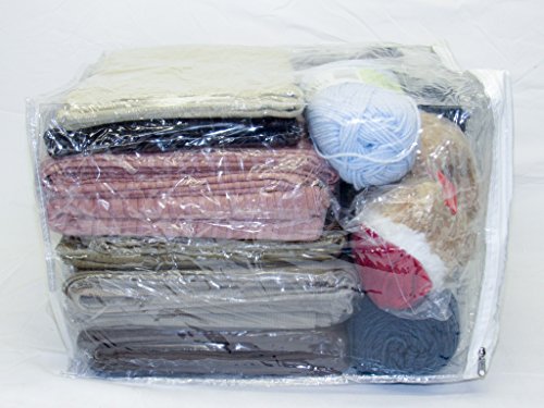 Oreh Homewares X-Large (15" x 18" x 12") Heavy Duty Vinyl Zippered Storage Bags (Clear) for Sweaters, Blankets, Comforters, Bedding Sets (14 Gallon) 5-Pack