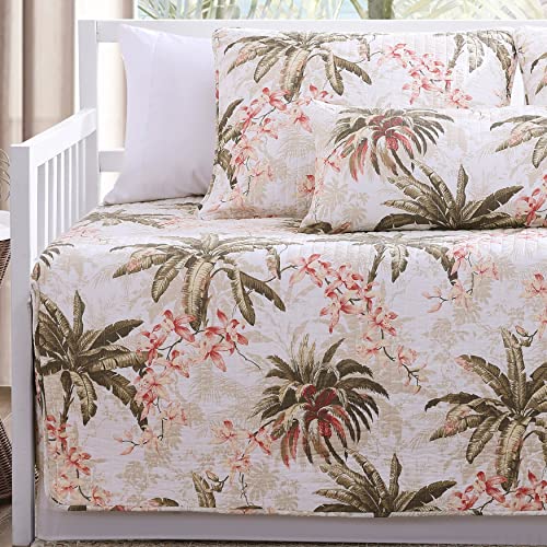 Tommy Bahama - Daybed Set, Cotton Bedding with Matching Shams & Pillow Cover, Lightweight Home Decor for All Seasons (Bonny Cove Beige, Daybed)